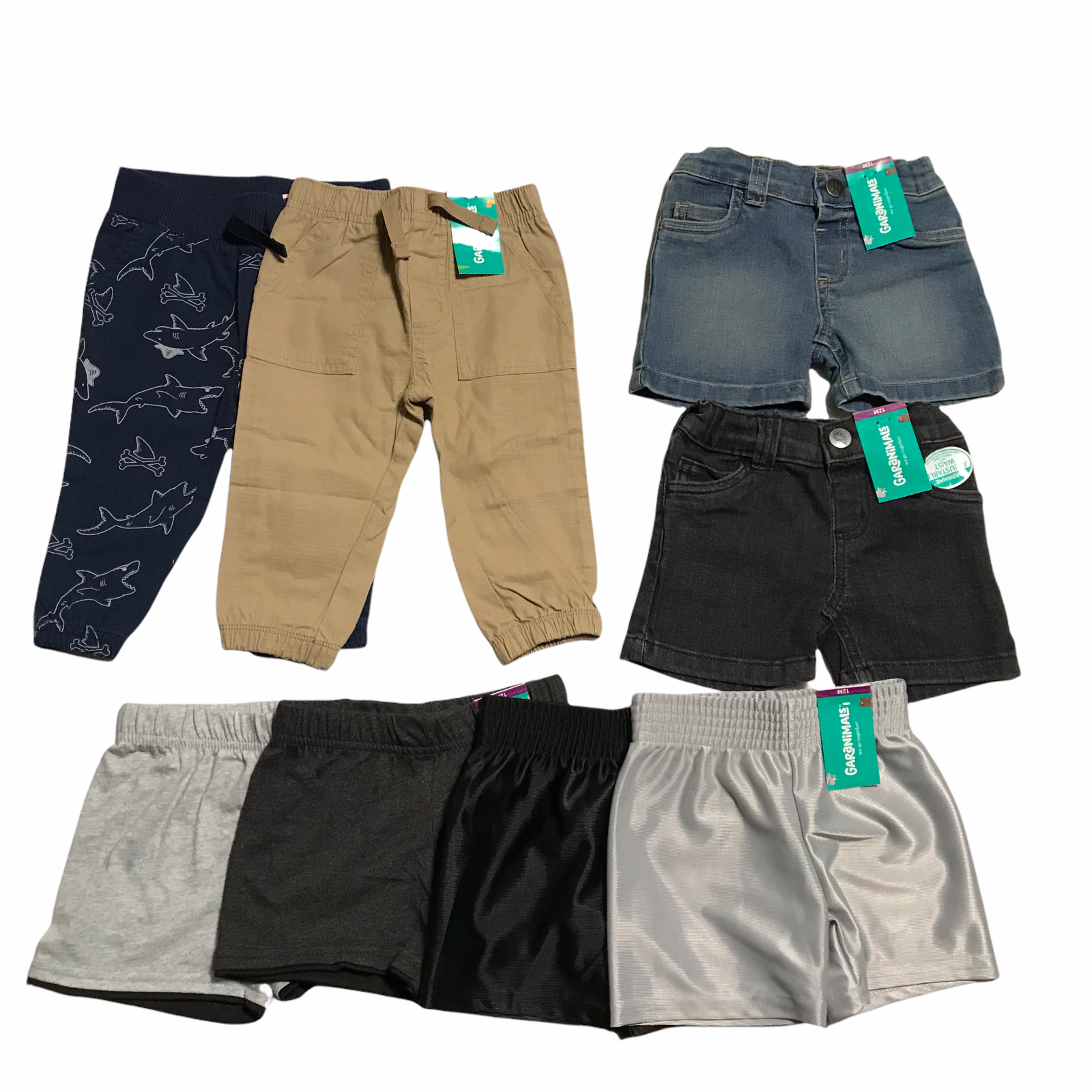 Garanimals Baby Boys Shorts & Jogger Pants 12 Months Lot of 8 Items ...