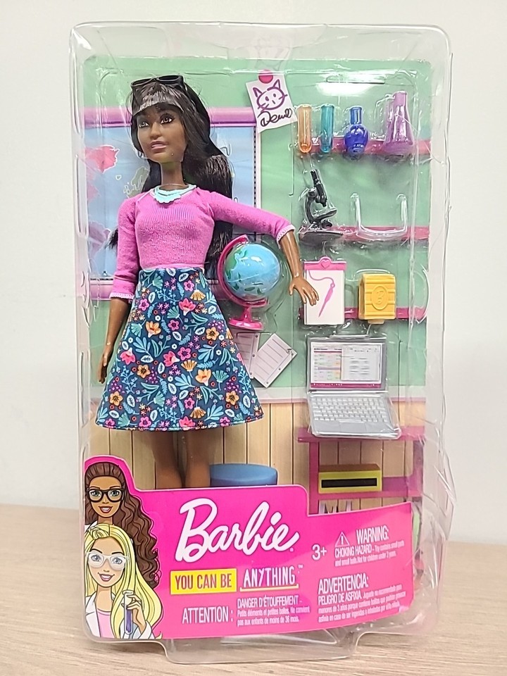 DMG PKG Barbie Career Doll African American Teacher with microscope and beakers | eBay