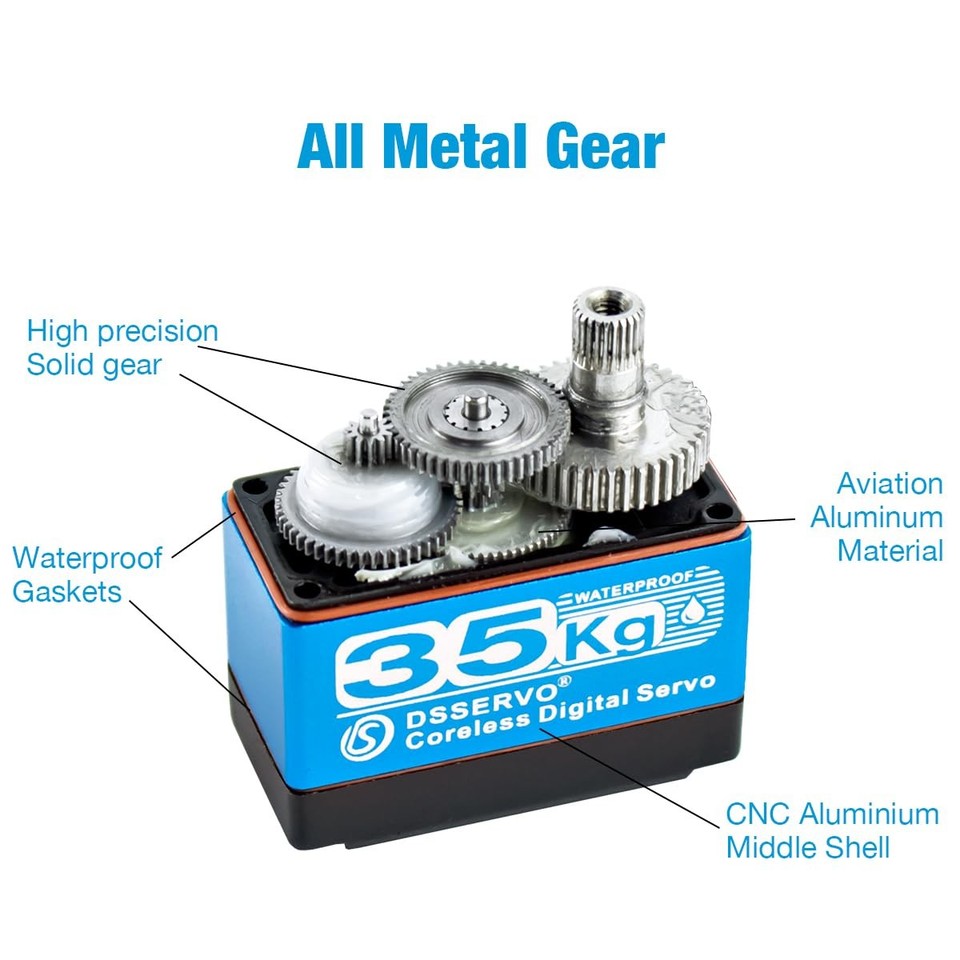 DS3235 35kg Digital RC Servo High Torque All Metal Gear Coreless Motor ...