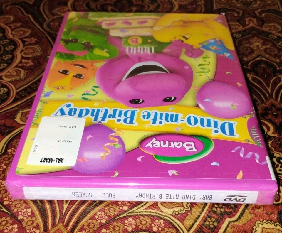 Barney Dino-Mite Birthday DVD 2007 Sealed New COMPLETE All INSERTS RARE ...
