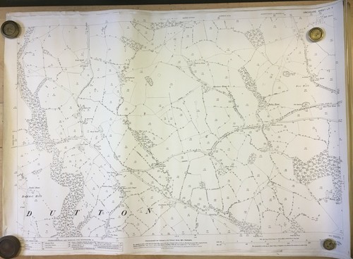Ordnance Survey 1893 map of Dutton Area, Lancashire : Sheet LIV 7 | eBay UK