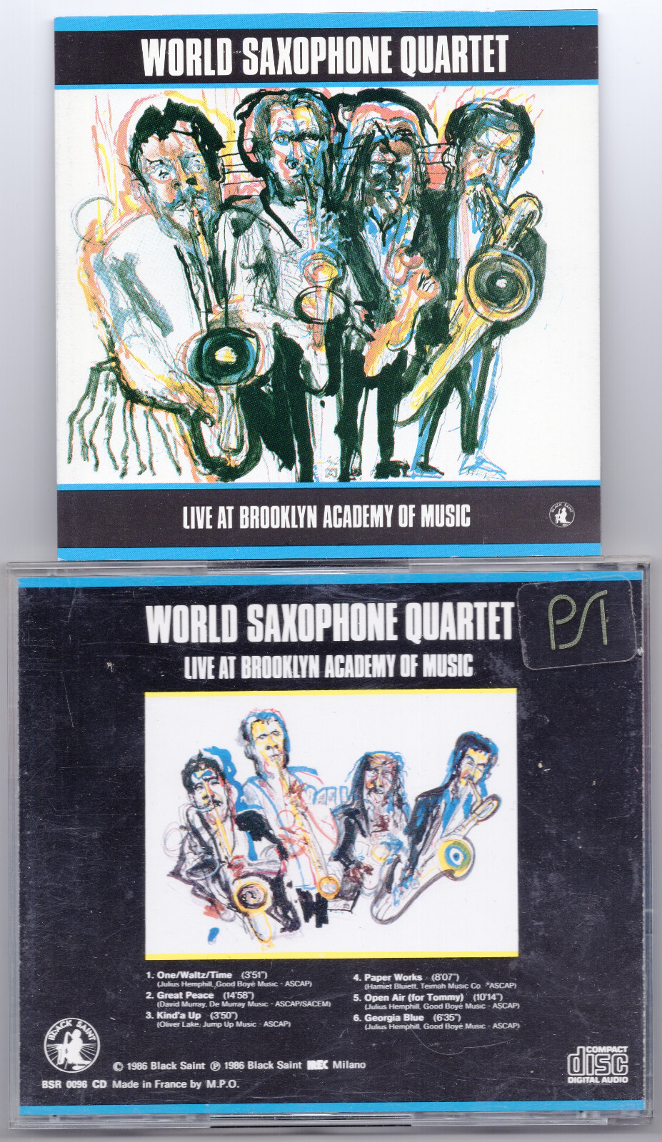 World Saxophone Quartet - Live at Brooklyn Academy of Music, Black ...