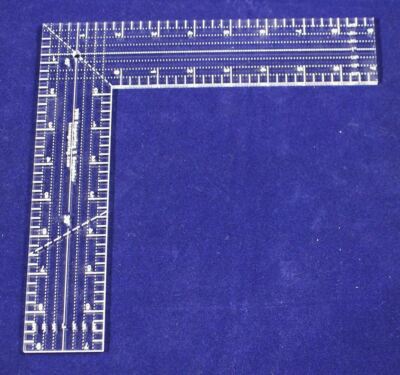 9" L-Shaped Ruler. Acrylic ~1/4" thick. Quilting/Sewing - Acrylic | eBay