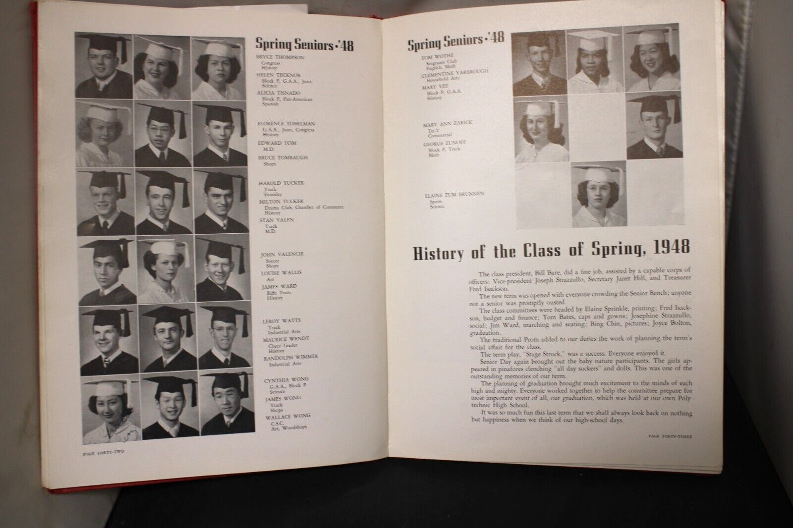 Bob St Clair, Football, 1948 Polytechnic Yearbook San Francisco ...