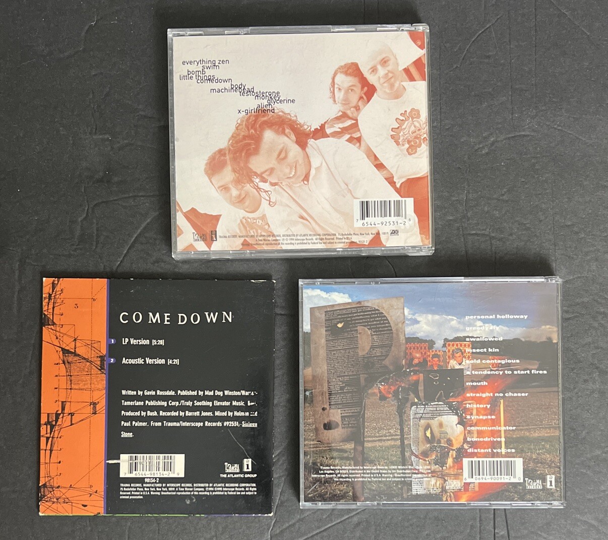 Bush (3) CD Lot - Sixteen Stone, Razorblade Suitcase, Comedown Trauma ...