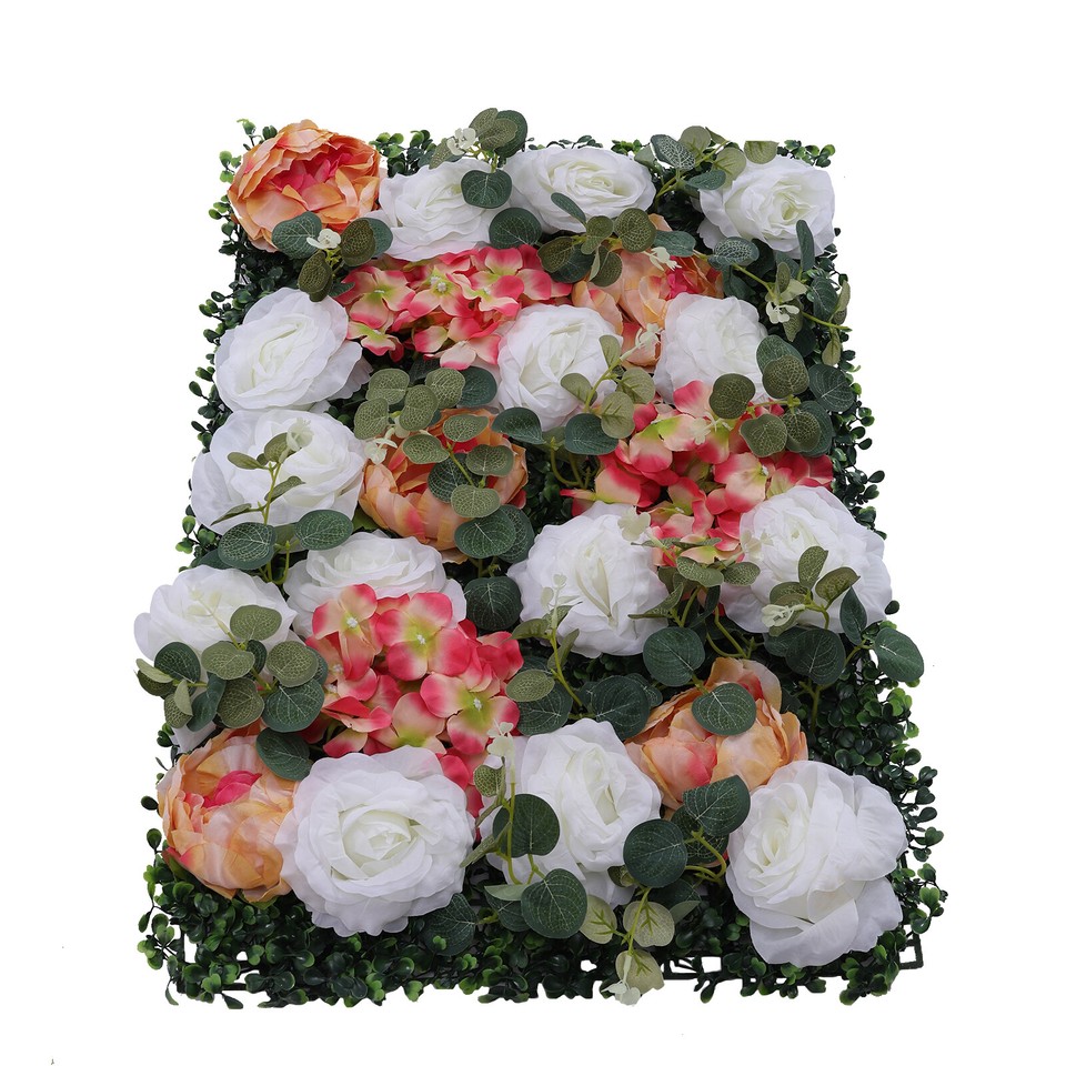 6*Artificial Flower Wall Panel Faux Rose Panel Wedding Backdrop Venue ...