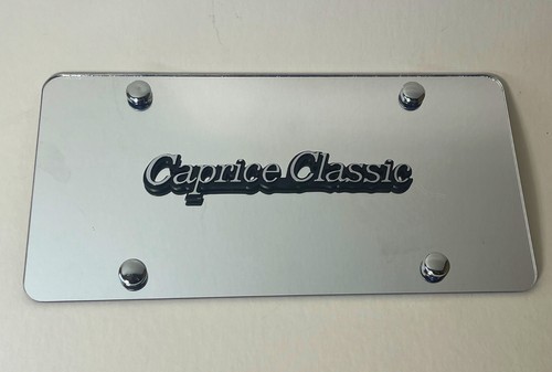Chevy Caprice Classic Badge Chrome Mirrored License Plate Tag Emblem | eBay