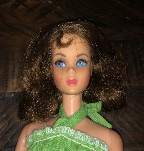 1966 Barbie Brunette Marlo Flip TNT Twist N Turn Bending Legs Eyelash ...