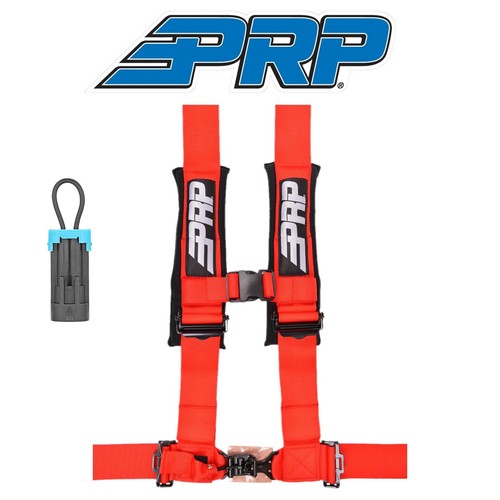 PRP Red 4-Point 3" Harness/Seat Belt Bypass Connector For Polaris & Can ...