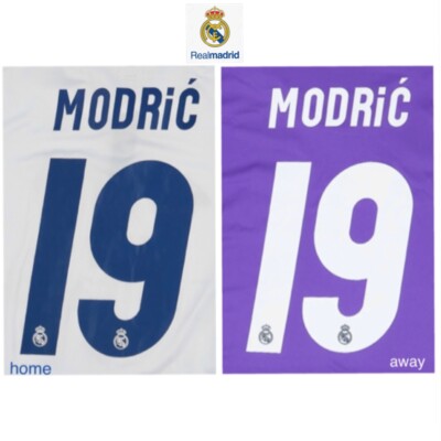Real Madrid MODRIC #19 Name print number 2016/17 Home or Away CHOOSE ...