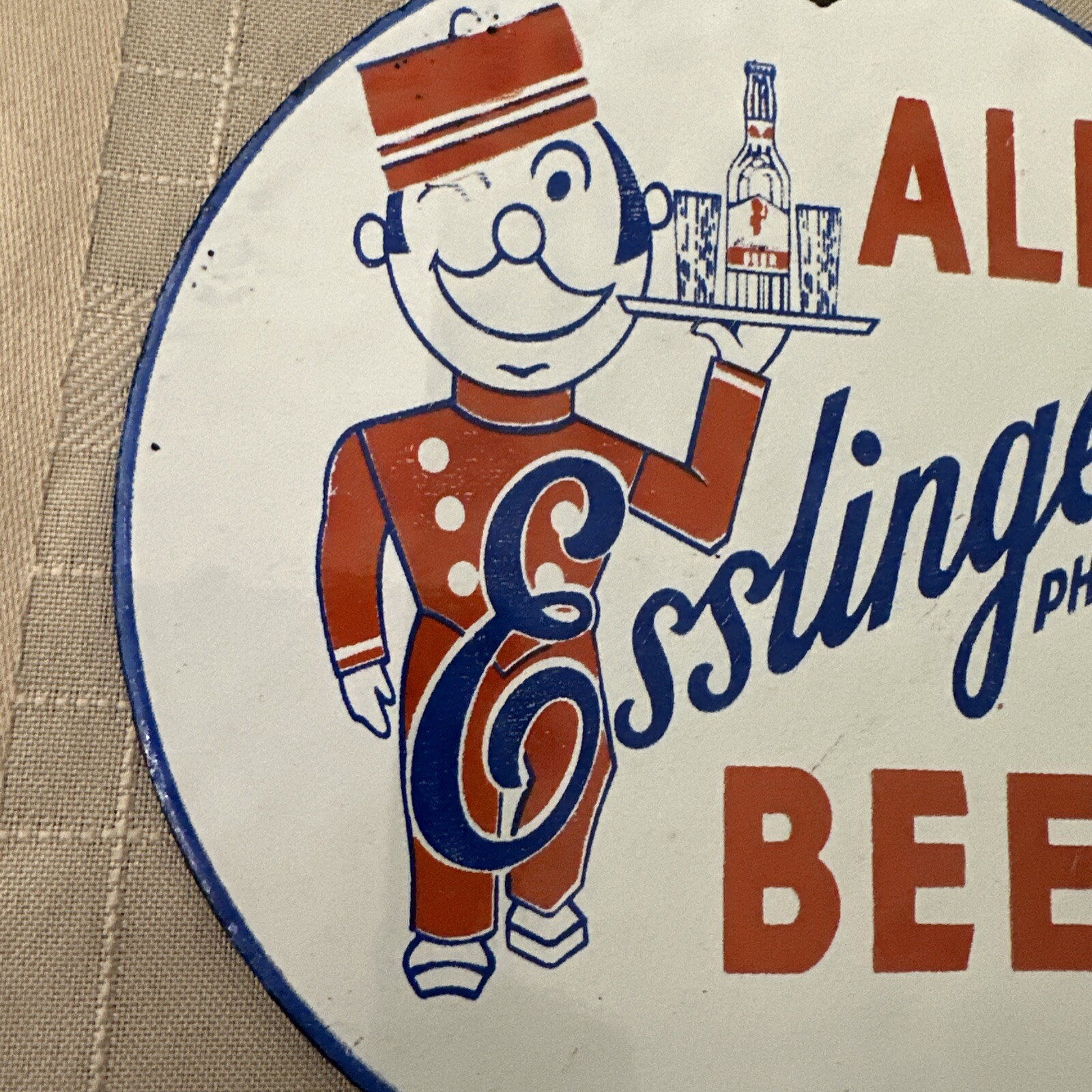 Porcelain Ale Esslinger’s Beer Enamel Metal Sign | eBay