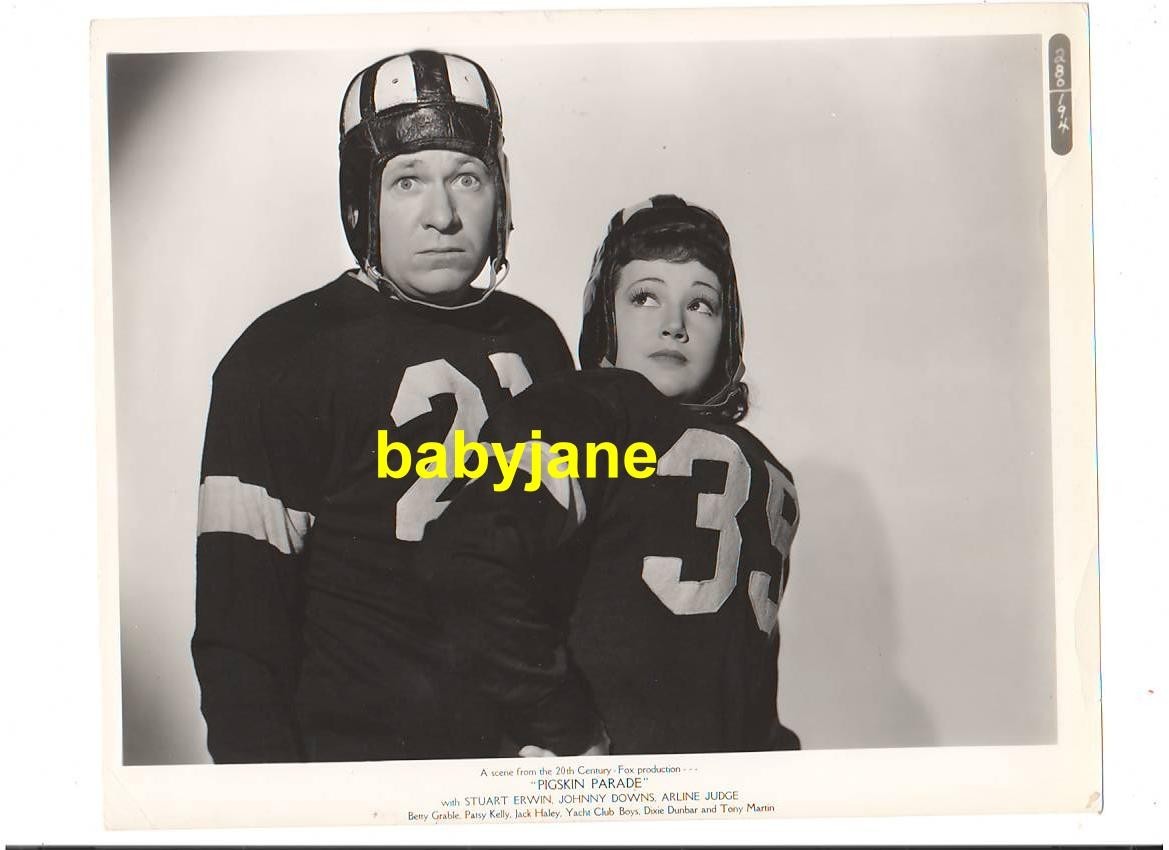 STUART ERWIN ARLENE JUDGE ORIG 8X10 PHOTO 1936 PIGSKIN PARADE 20th ...
