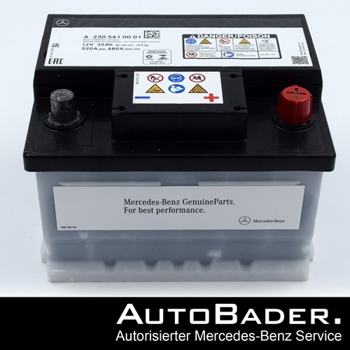 Original Mercedes Starterbatterie Stützbatterie 12V 35Ah A2305410001 ...