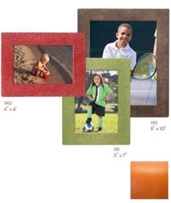 Raika RO 191 ORANGE 5in. x 7in. Square Edge Leather Frames - Orange | eBay