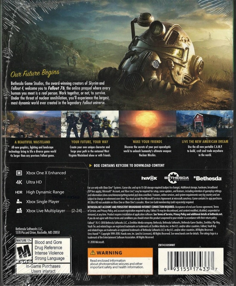 Fallout 76 Steelbook Edition - Xbox One 93155174337| eBay