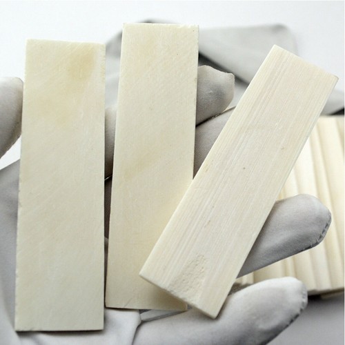 2PCS Buffalo Bovine Bone Knife Handle Sword Gun Scales Slabs DIY Making ...