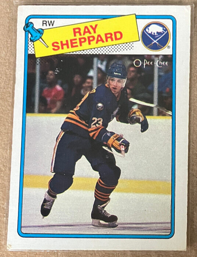 Ray Sheppard Rookie Card 1988-89 O-Pee-Chee Hockey #55 - Buffalo Sabres ...