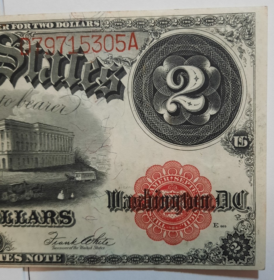 1917 Series $2 United States Legal Tender Large Size Note FR-60 Choice ...
