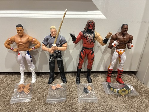 WWE Elite Action Figures Kane Booker T British Bulldog Hardcore Hak ...