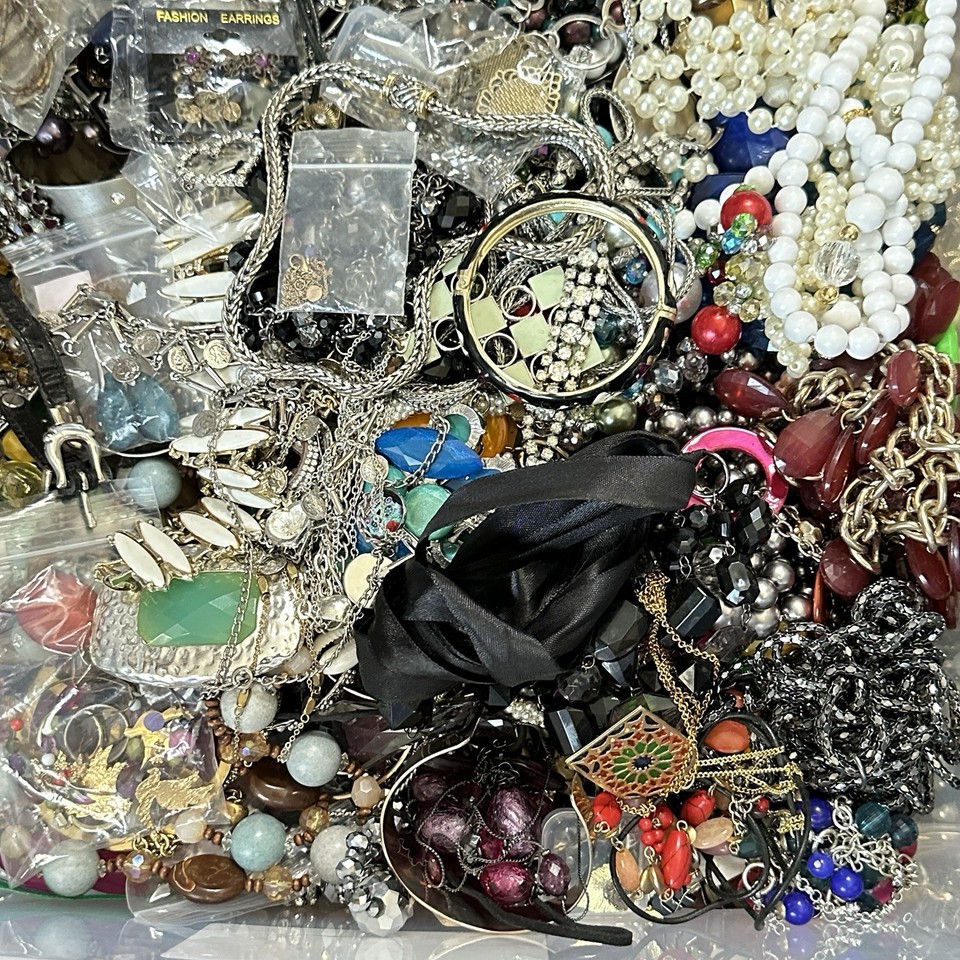 Wearable Jewelry Lot 1 lb Vintage To Now Mixed MSG What You Like Re ...