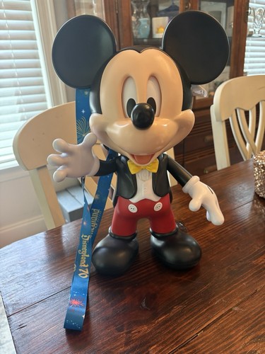 In Hand Talking Moving Mickey Mouse Popcorn Bucket Disneyland 70th ...