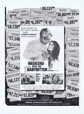 Weekend With the Babysitter 1970 ORIGINAL Vintage 9x12 Industry Ad ...