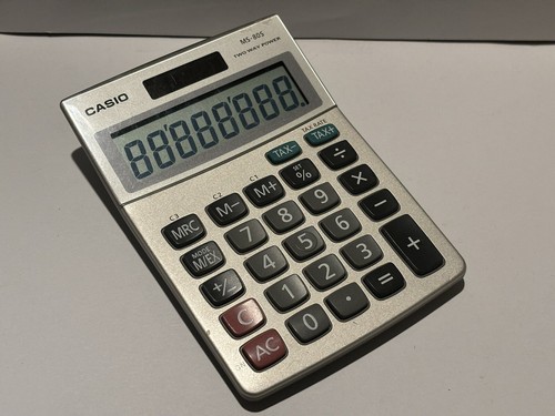 Casio MS-80S Two Way Power Solar Desktop Calculator | eBay
