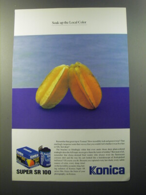 1992 Konica Super SR 100 Film Advertisement - Soak up the local color ...
