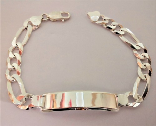 Bracelet Argent Homme Femme Plaque Gravure Nom Personnalisable Inclus ...