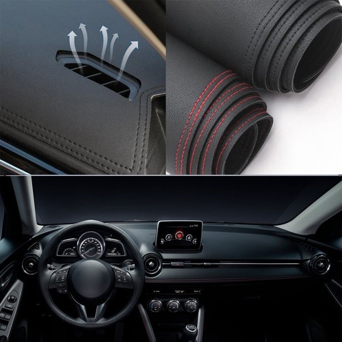 Leather Dash Mat Dashboard Cover Dashmat Interior Pad for Mazda 2 2015 ...