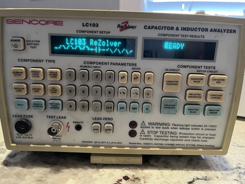 Sencore LC103 Capacitor and Inductor Analyzer Calibrated W Leads ...