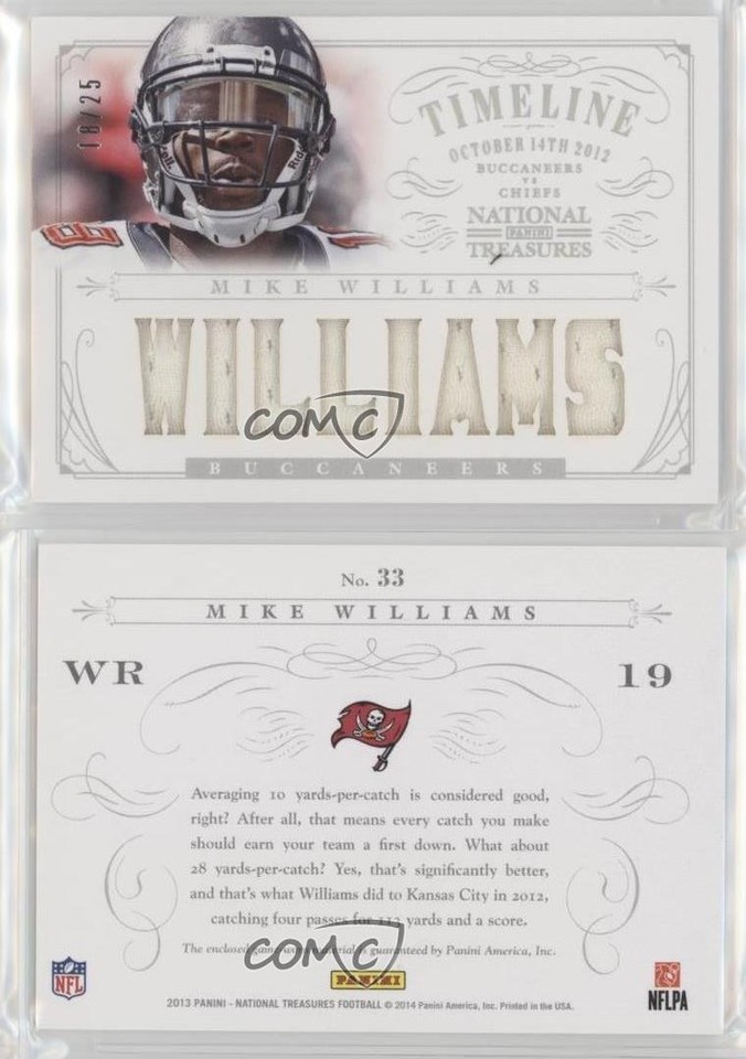 2013 National Treasures Timeline Materials Player Name 18/25 Mike ...