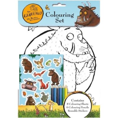 THE GRUFFALO ART & CRAFTS COLOURING SET WITH STICKERS CREATIVE FUN KIDS ...