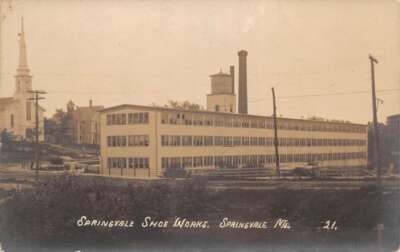 Springvale Maine Springvale Shoe Works Factory Real Photo Postcard ...