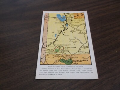 1910's UNION PACIFIC UTAH AND NORTHERN ARIZONA MAP UNUSED POST CARD | eBay