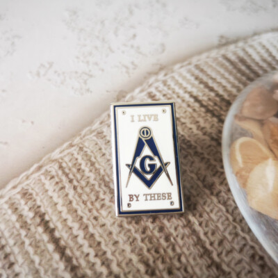 Masonic Lapel Pins Badge Mason Freemason I live by these | eBay