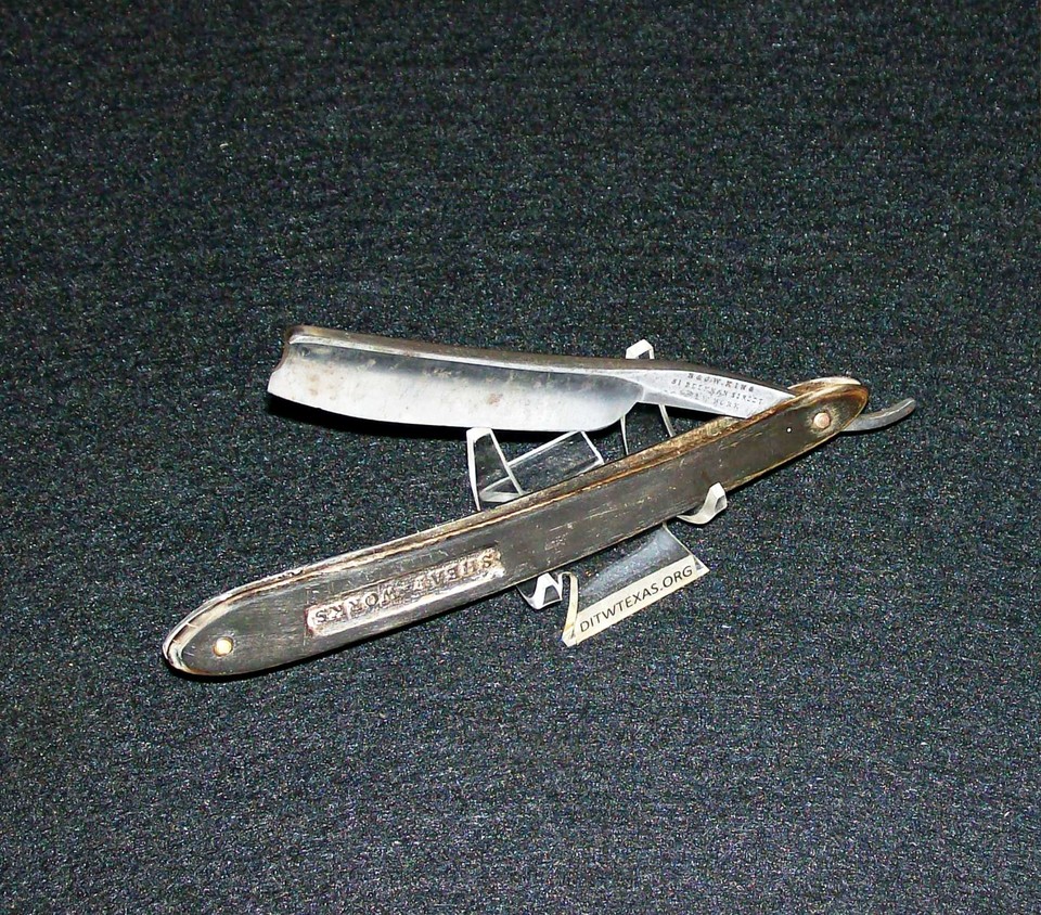 Sheaf Works Straight Razor Buffalo Horn Handles H & J.W. King, 51 ...