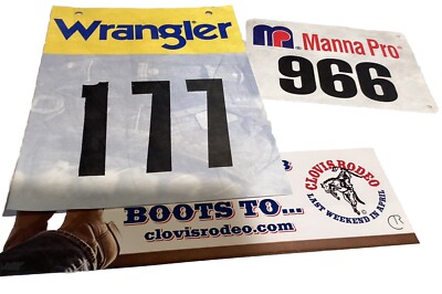 Wrangler Rodeo Contestant Back Number Cowboy Western Decor Bumper ...