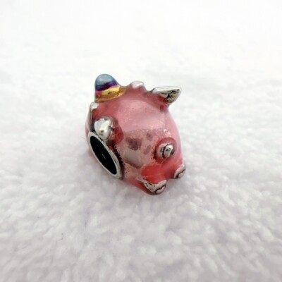 Genuine Silver 925 Pandora Flying Unicorn Pig Bead Charm 792573C01 | eBay