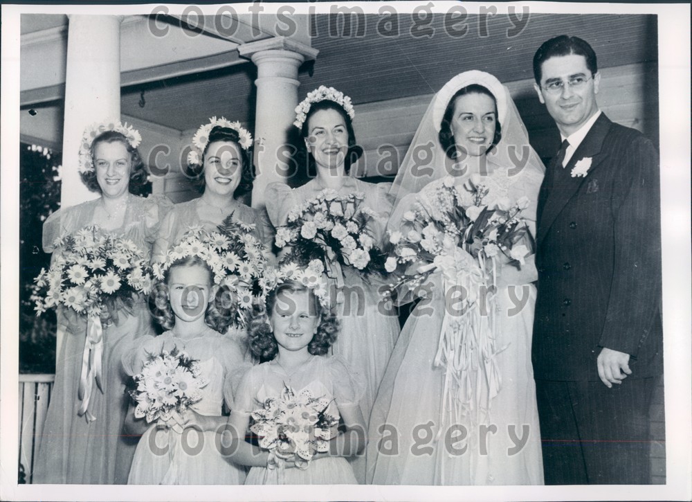 1940 Oklahoma Keys Quadruplets at Mona's Wedding Press Photo | eBay