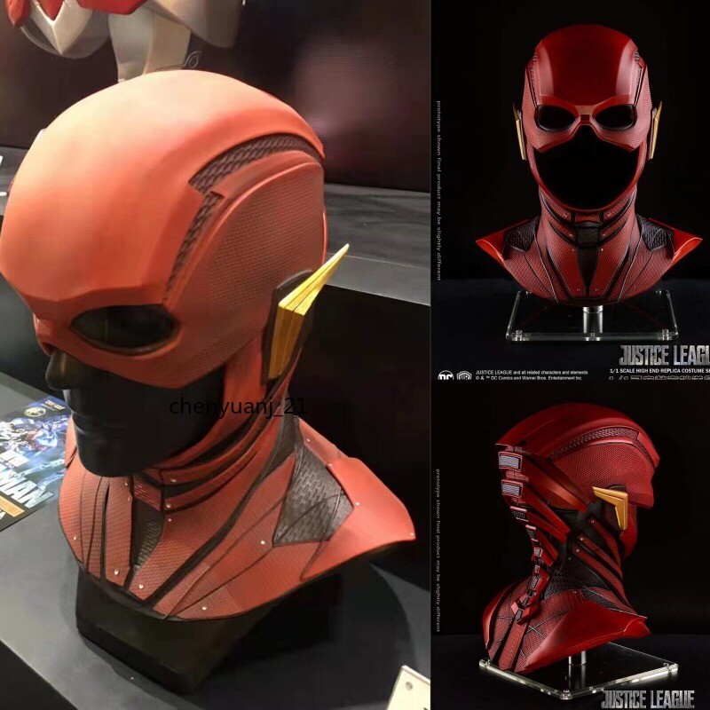 Anime Cosplay Mask Justice League The Flash Helmet 1/1 Life Size Prop ...