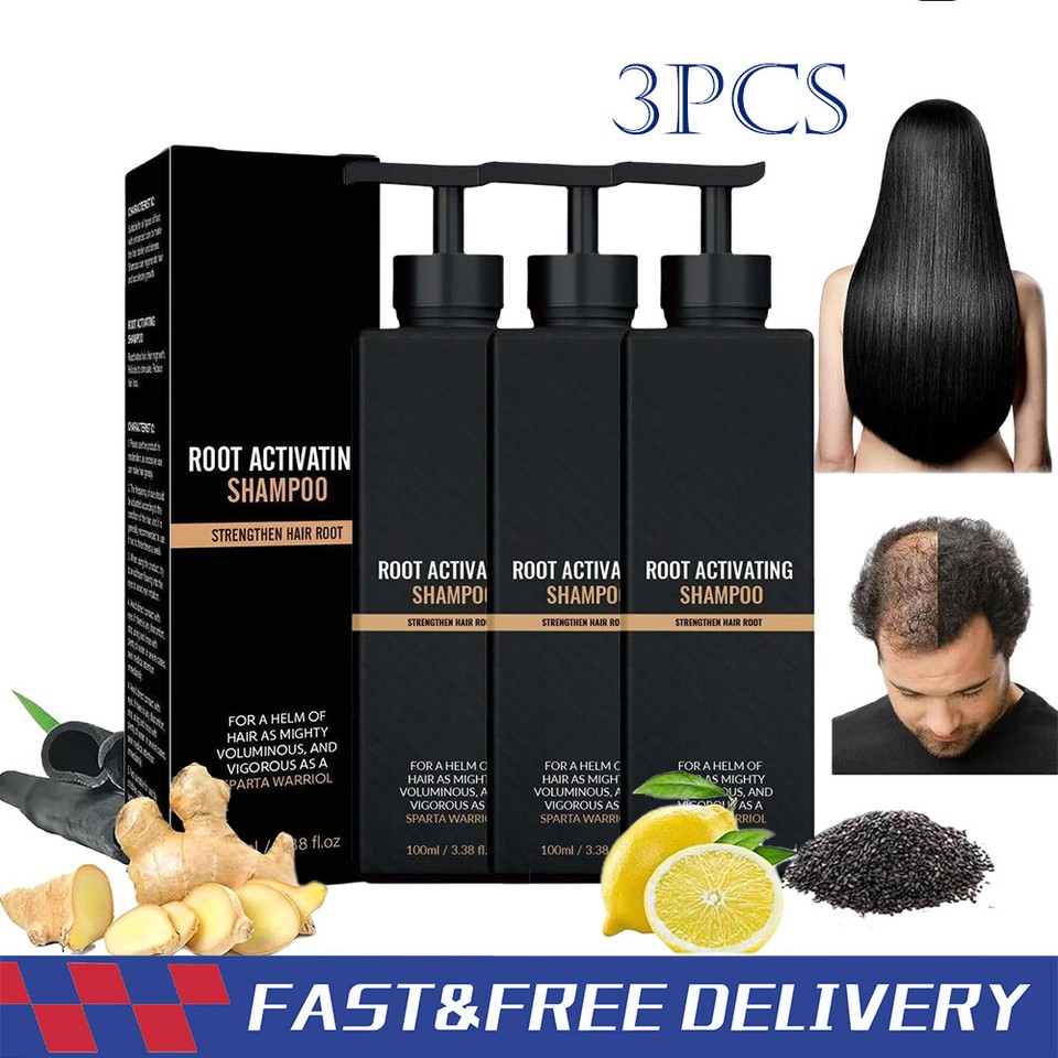 3PCS Root Activator Shampoo, SPARTAN Hair Loss Shampoo,Shampoo Root ...