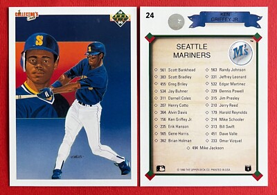 Ken Griffey Jr 1991 Upper Deck Baseball Team Checklist Card #24 ...