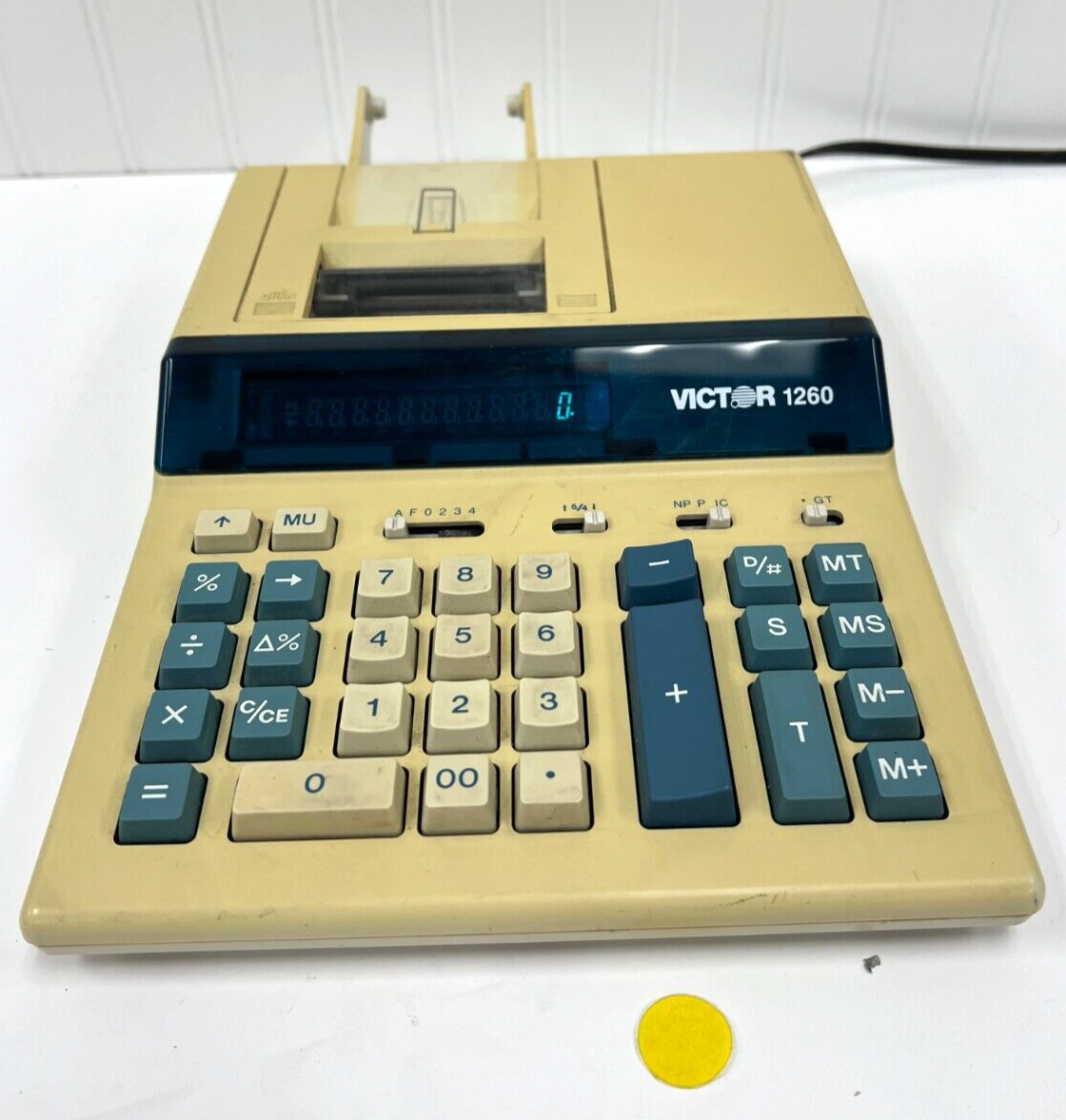 VICTOR 1260 CALULATOR PRINTING DESKSTOP PRINT SPEED 4.6 LPS OAL 13-1/2 ...