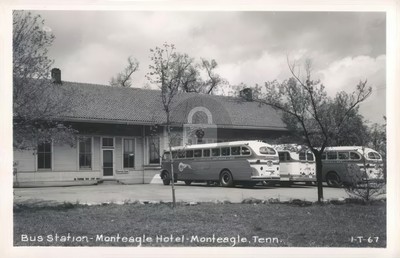 Monteagle TN Greyhound Bus Station Monteagle Hotel RPPC Postcard COPY ...