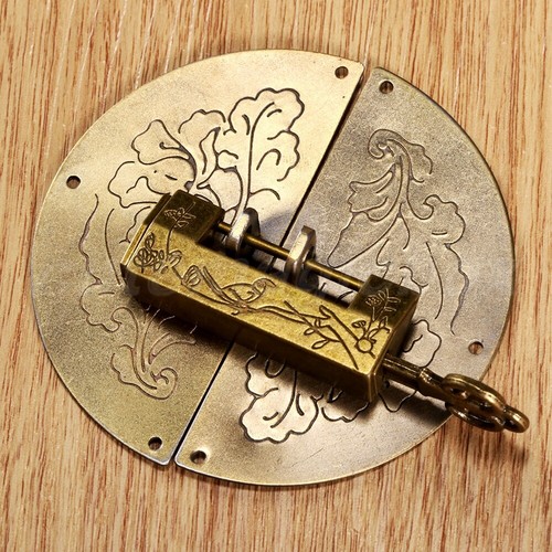 Furniture Retro Lock Kit Chinese Old Style Decor Vintage Pull Handle ...