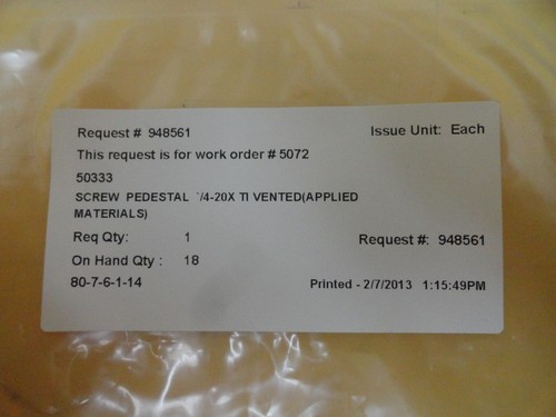 AMAT Applied Materials 1868624 200mm Pre Clean II Kit 0200-00218 0021 ...