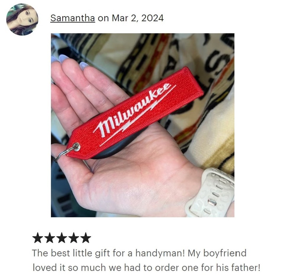 Milwaukee Keychain Patch Embroidered Keychain Milwaukee Merch Key Fob ...