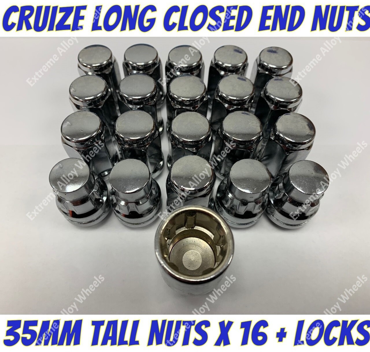 Alloy Wheel Nuts 35mm Tall + Locks M12X1 Jaguar F Type S Type X Type XE ...