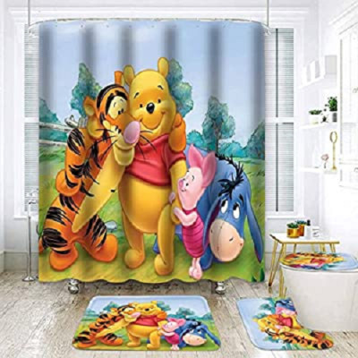 Cartoon winnie the pooh Bathroom Sets, Shower Curtain Sets. | eBay